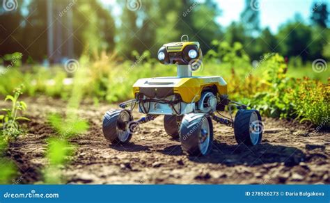 Robots For Automated Spraying Of Crops An Agricultural Robot Working