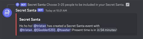 add secret santa discord bot the 1 discord bot and discord app list