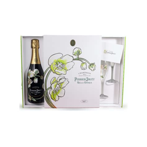 Champagne T Set Perrier Jouet Belle Epoque With 2 Glasses