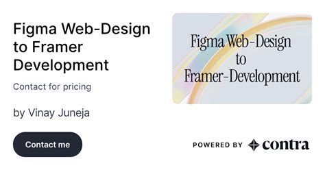 Figma Web Design To Framer Development By Vinay Juneja