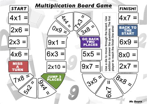 Mash Maths Week Tables Board Game
