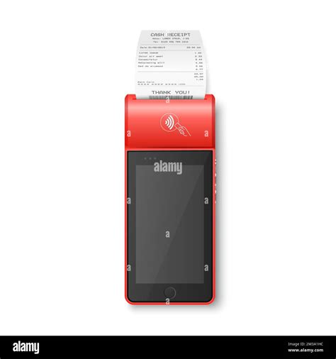 Vector 3d Nfc Payment Machine With Approved Status Paper Check Receipt Isolated Wi Fi