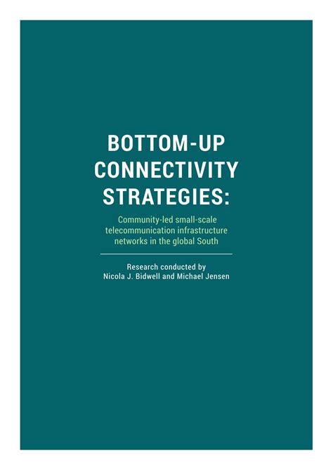 Community Access Networks How To Connect The Next Billion To The Internet Idrc