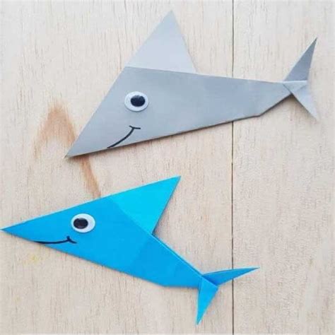 کاردستی آسان ساخت کوسه اوریگامی برای کودکان