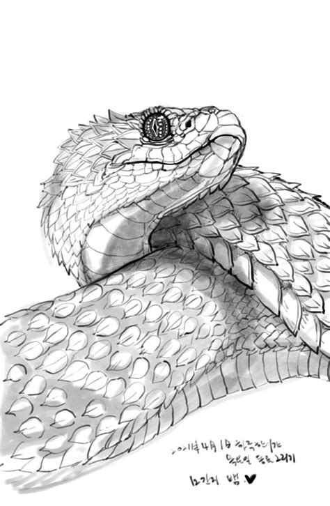 Artstation 뱀 그리기