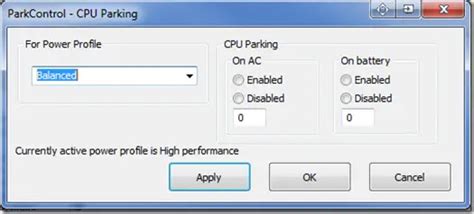 Neilmarshalles Enable Or Disable Cpu Core Parking In Windows