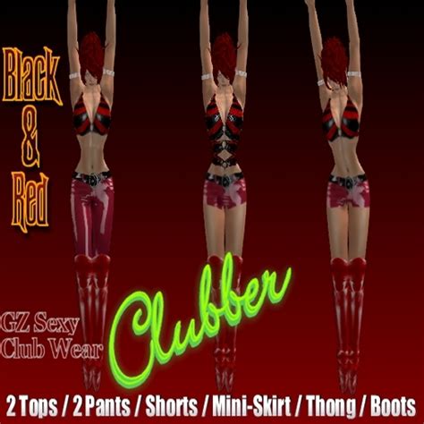 Second Life Marketplace Gz Sexy Clubber Red And Red Clubwear