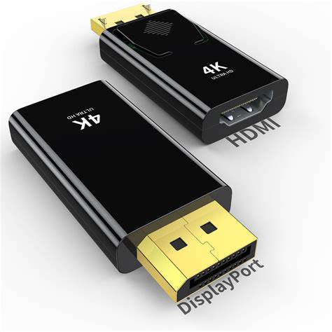 4k Displayport To Hdmi Adapter 2 Pack 24k Gold Plated Uni