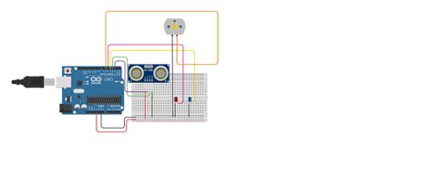 circuit design daniel fernández ejercicio sensor ultrasónico tinkercad
