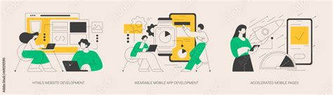Software And Frontend Development Abstract Concept Vector Illustrations