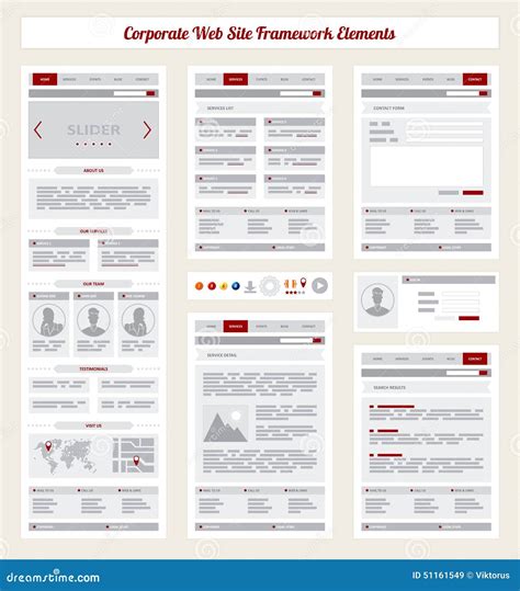 internet site map navigation structure prototype vector illustration