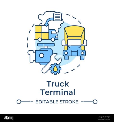 Truck Terminal Multi Color Concept Icon Stock Vector Image And Art Alamy