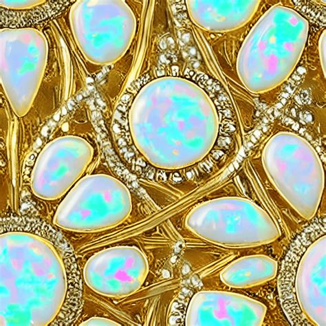 Opal Pearl Crystal Angel Aura Opalescent Pale Color Gold Hyper Graphic