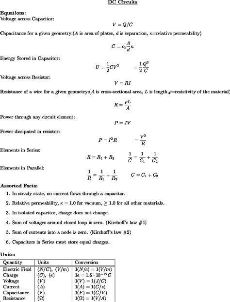 Physics 101 Final Exam Cheat Sheet Palbezy