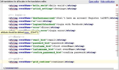 Android Studio Name Attribute Should Be Defined Stack Overflow