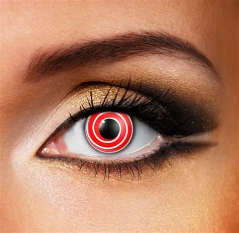 Lente De Contacto Rojo Loco Cosplay Disponible Cuotas Sin Interés
