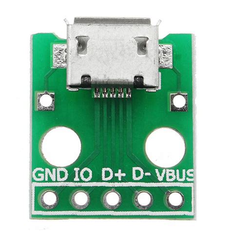 MicroUSB Socket Module 5 Pin PCB Breakout Board Arduino DIY Prototyping Adapters
