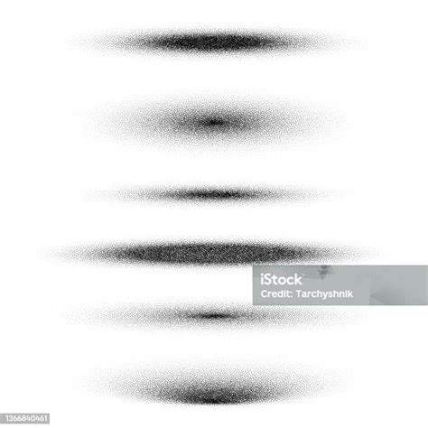 스티플 그림자 세트 점선 디자인 요소 페이딩 그라데이션 도트 플로팅 도트워크 드로잉 도트를 사용하여 차도 픽셀 분해 하프톤 효과 백색 잡음 거친 질감 벡터 일러스트레이션