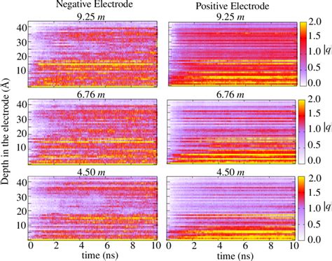 Time Evolution Of The Modulus Of The Local Charge As A Function Of