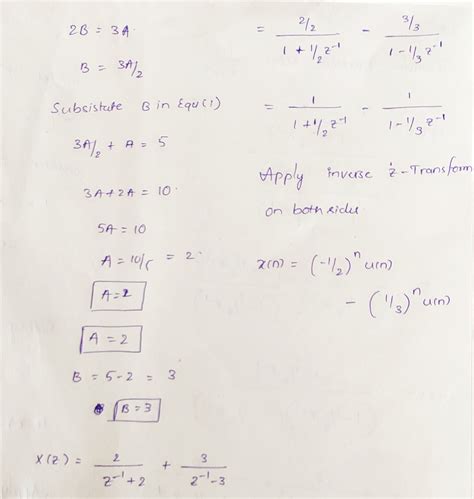Solved Problem Z Transform Find The Z Transform For The Sequence Course Hero
