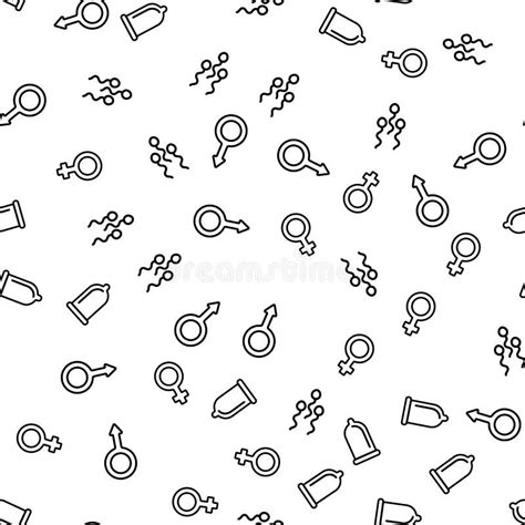 Reproductive Function Seamless Pattern Vector Stock Vector