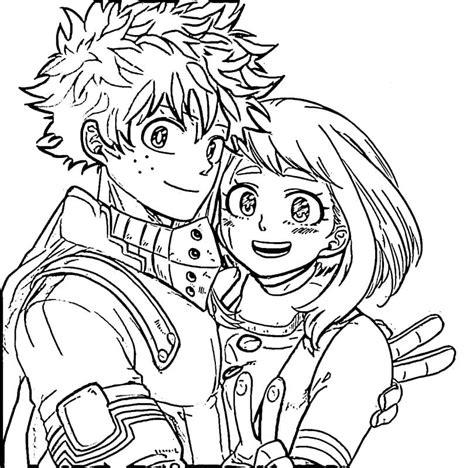 Izuku Midoriya Deku Coloring Pages Free Printable Coloring Pages