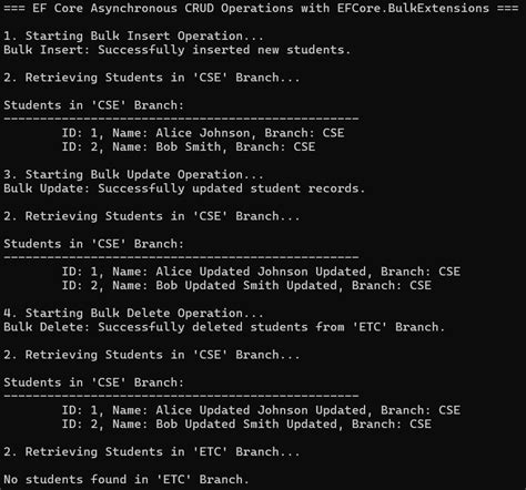 Bulk Operations In Entity Framework Core Using Efcorebulkextensions Dot Net Tutorials