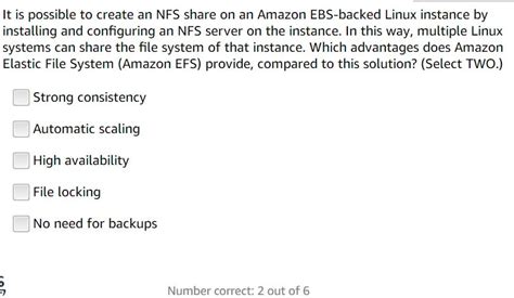 Solved It Is Possible To Create An NFS Share On An Amazon Chegg Com