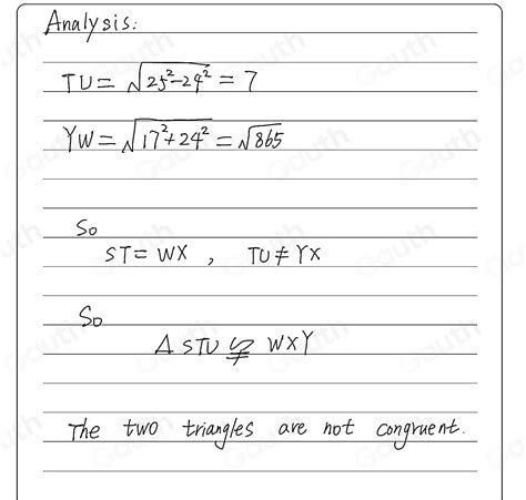 Solved Is Stu≌ Wxy If So What Criteria Statement Proves That Stu≌