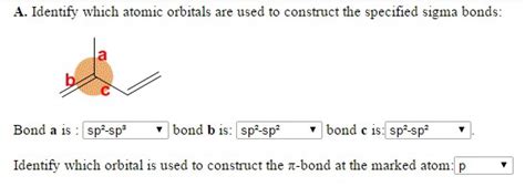 Solved Identify Which Atomic Orbitals Are Used To Construct