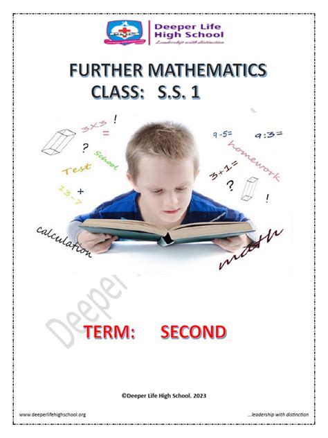 Ss1 Further Maths E Note 2nd Term Pdf Euclidean Vector Line Geometry