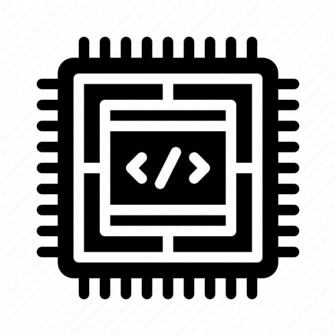 cpu technology industry processor microchip computer chip icon