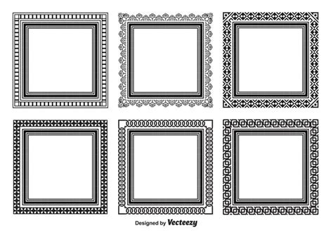 Decorative Square Frame Set 91172 Vector Art At Vecteezy