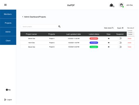 Project Management Dashbord 19 Images Behance