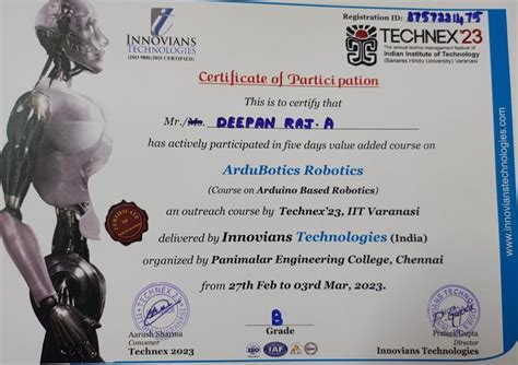 Deepanraj Annadurai On Linkedin Robotics Arduino Technex23