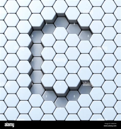 Hexagonal Grid Letter C D Render Illustration Stock Photo Alamy