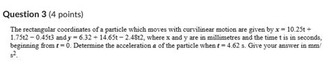 solved question 3 4 ﻿points the rectangular coordinates of