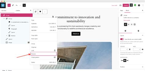 How To Rename Group Blocks In Gutenberg Essential Blocks