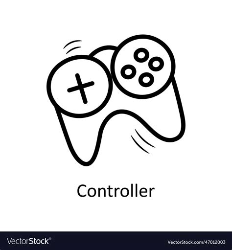 Controller Outline Icon Design Royalty Free Vector Image