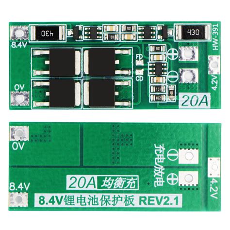 18650 리튬 배터리 충전기 보호 보드 Pcb Bms 보드 표준 및 균형 20a 전류 모듈 Diy용 2s 20a 7