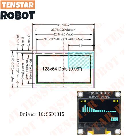 Pin Pin White Blue Yellow Blue Inch OLED X OLED Display Module IIC I C