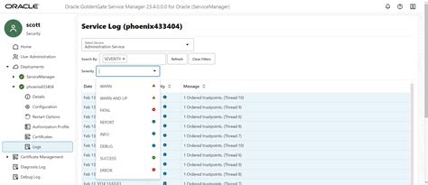 ログ・メッセージの検索