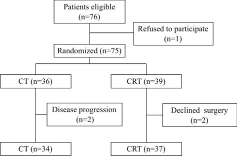 Flow Diagram Of Patient Inclusion Ct Chemotherapy Crt