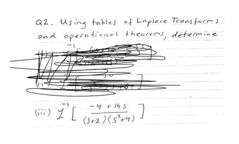 Solved Q2 Using Tables Of Laplace Transforms And