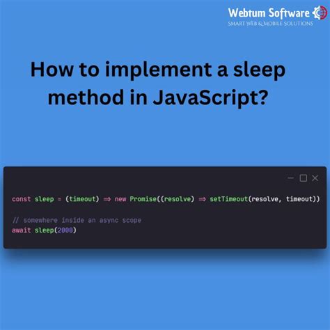 Webtum Software Corp On Linkedin Javascrpt Singlethread Sleep