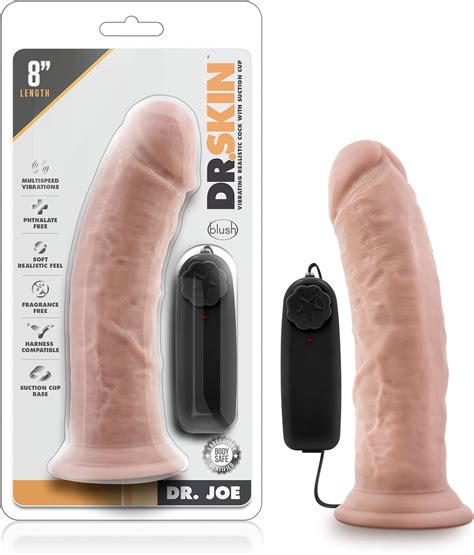 Amazon Com Blush Novelties Dr Skin 8 Inch Realistic Vibrating Dildo With Suction Cup Sex Toy