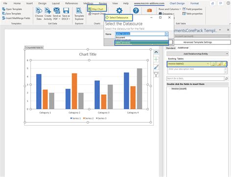 How To Insert A Chart From Scratch Into Your Template Dynamics 365