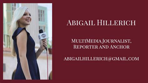 Abigail Hillerich Reporter Reel 2020 Youtube