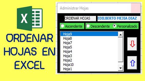 Ordenar Hojas De Trabajo En Excel Plantillas Gratuitas De Formularios