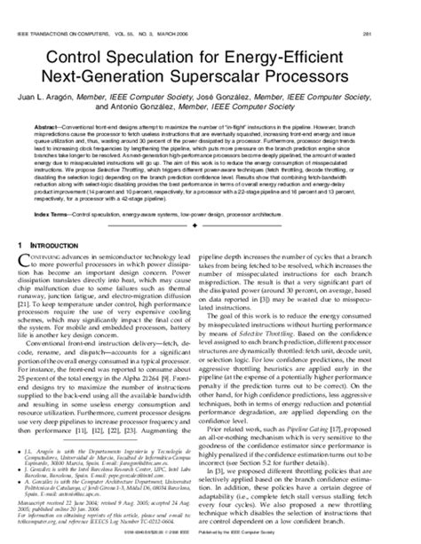 Pdf Control Speculation For Energy Efficient Next Generation Superscalar Processors